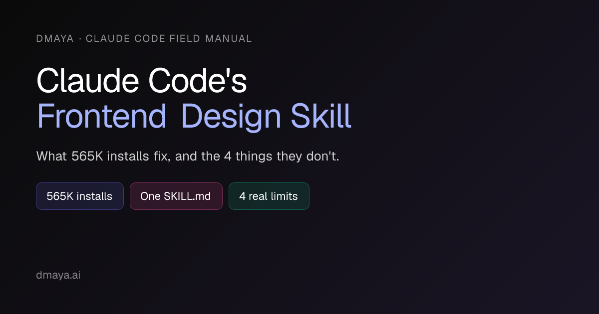 Claude Code's Frontend Design Skill: What 565K Installs Fix (And the 4 ...